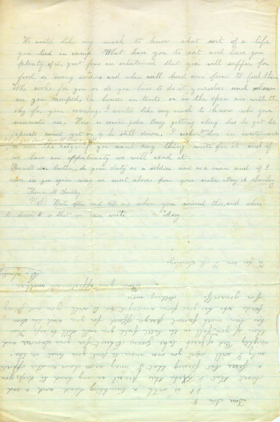 Augusta County: Mary A. Smiley to Thomas M. Smiley, April 26, 1861 ...