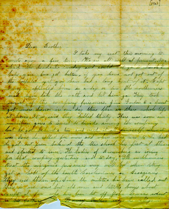 Augusta County: Lettie R. Smiley to Thomas M. Smiley, [1862] — Letters ...