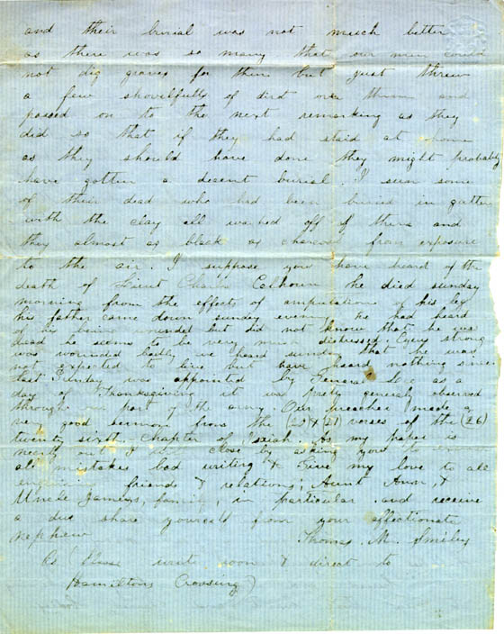 Augusta County: Thomas M. Smiley to His Aunt, May 12, 1863 — Letters ...