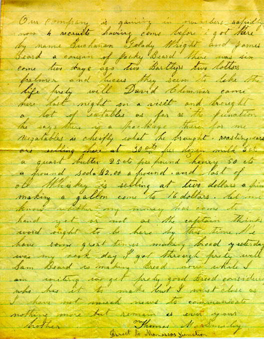 Augusta County: Thomas M. Smiley to Mary A. Smiley, August 23, [1863 ...