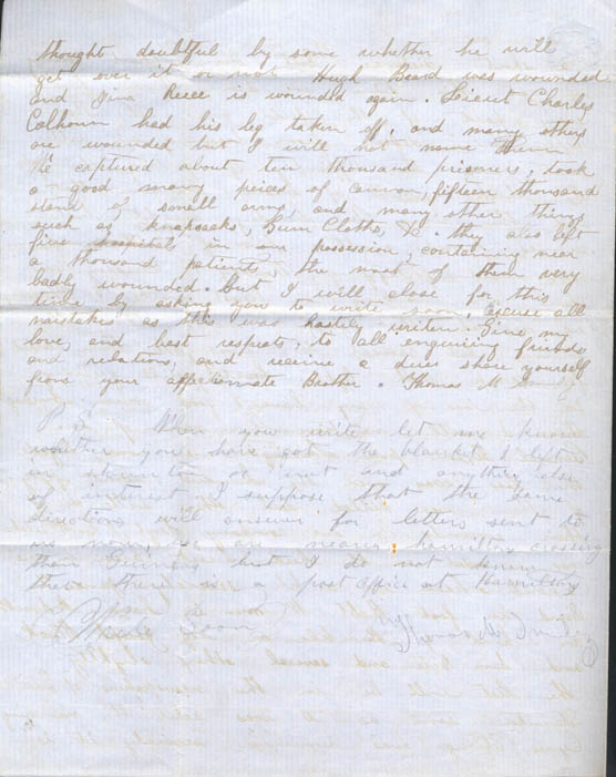 Augusta County: Thomas M. Smiley to Mary A. Smiley, May 9, [1863 ...