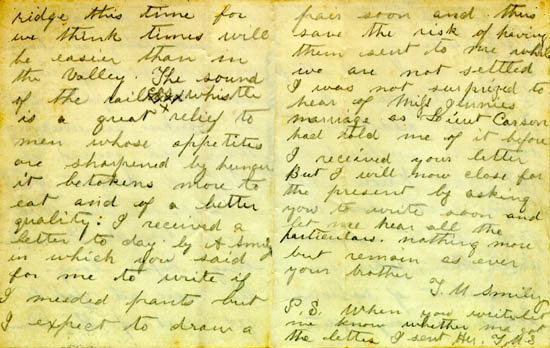 Augusta County: Thomas M. Smiley to His Sister, July 31, 1862 — Letters ...