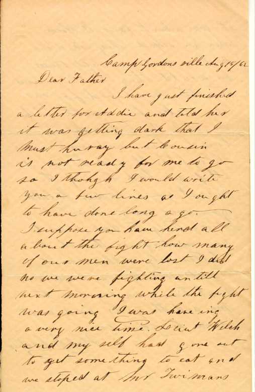 Augusta County: Thomas Garber to Albert Garber, August 15, 1862 ...