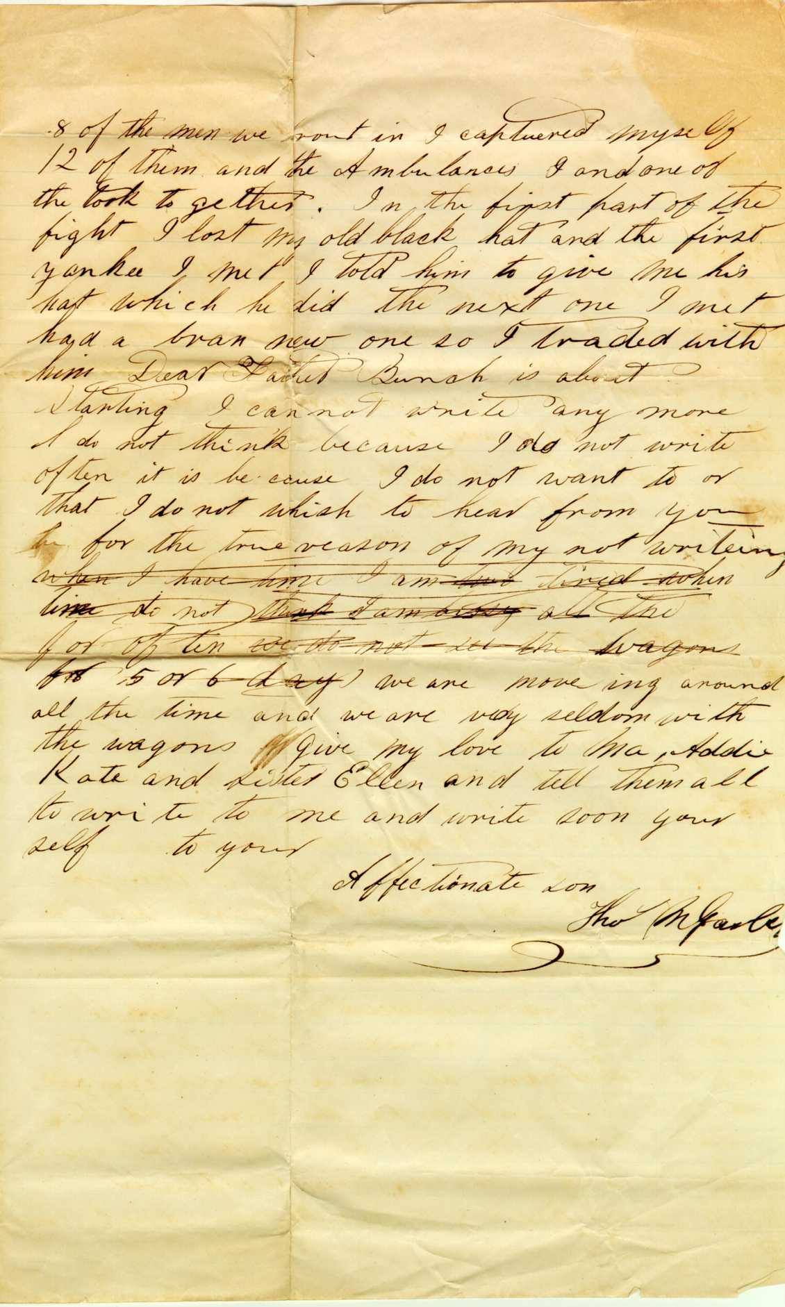 Augusta County: Thomas Garber to Albert Garber, September 25, 1862 ...